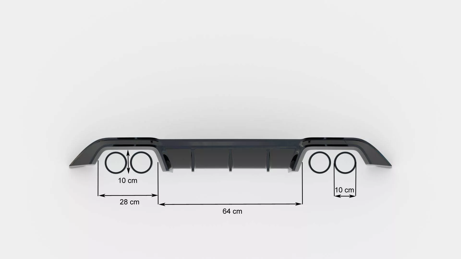 Diffusor Heck Ansatz passend für VW Golf R Mk7 | tuning-parts24