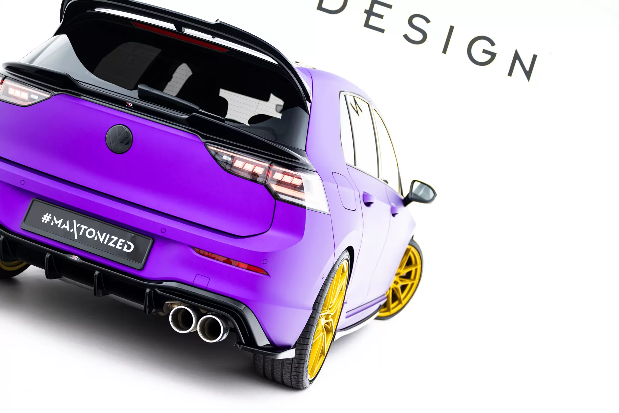 Heck Ansatz Flaps Diffusor V.6 passend für VW Golf R Mk8 Facelift ...