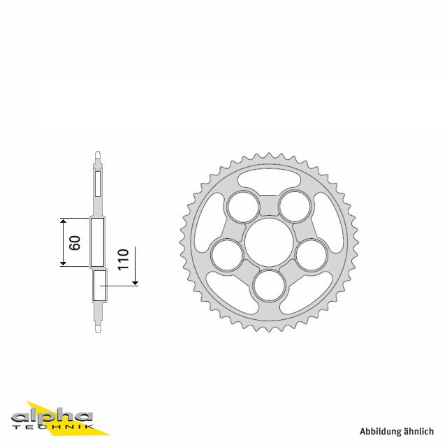 EK-Chain Kettensatz 525 MVXZ-2 für Ducati Hypermotard 796 ab Modelljahr 2010- Farbe Gold ...